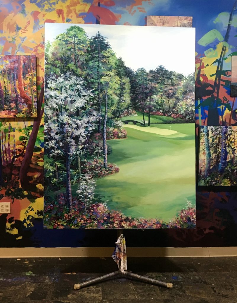 Custom Painting of “Amen Corner” at the Augusta National Golf Club ...